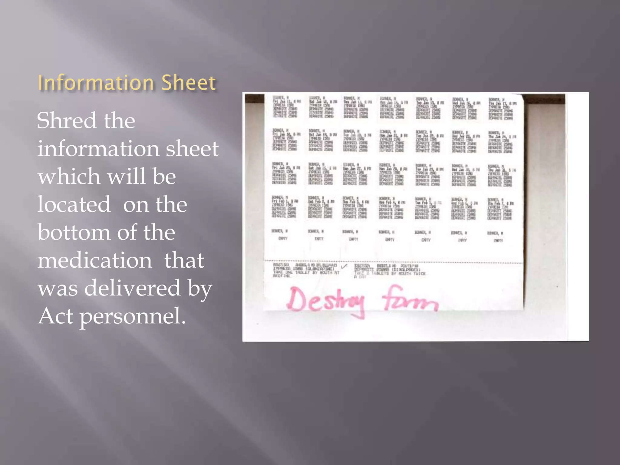 Cycle monthly medication training | PPT