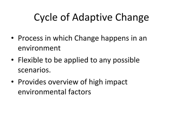 Cycle of adaptive change | PPT