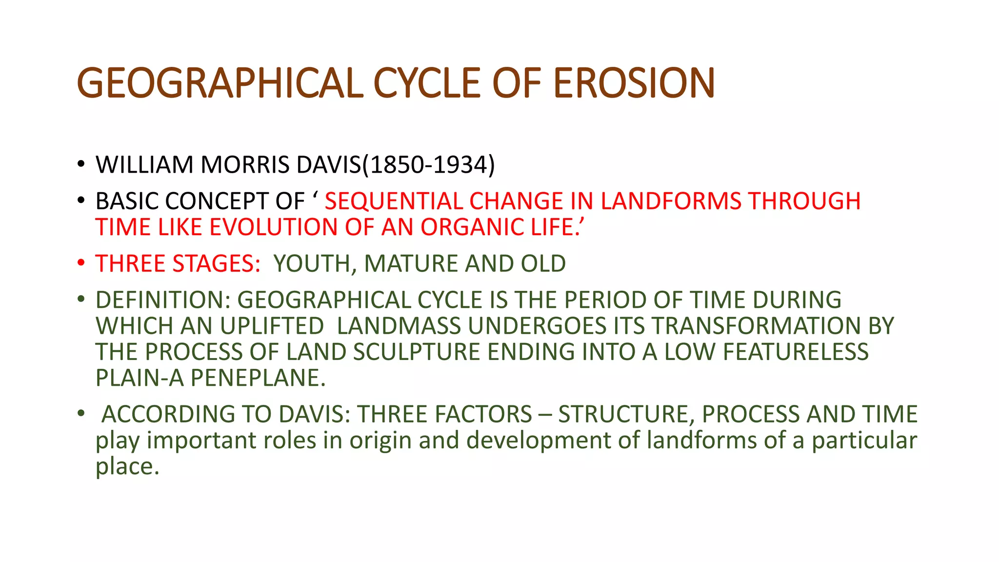 Cycle of erosion | PPTX
