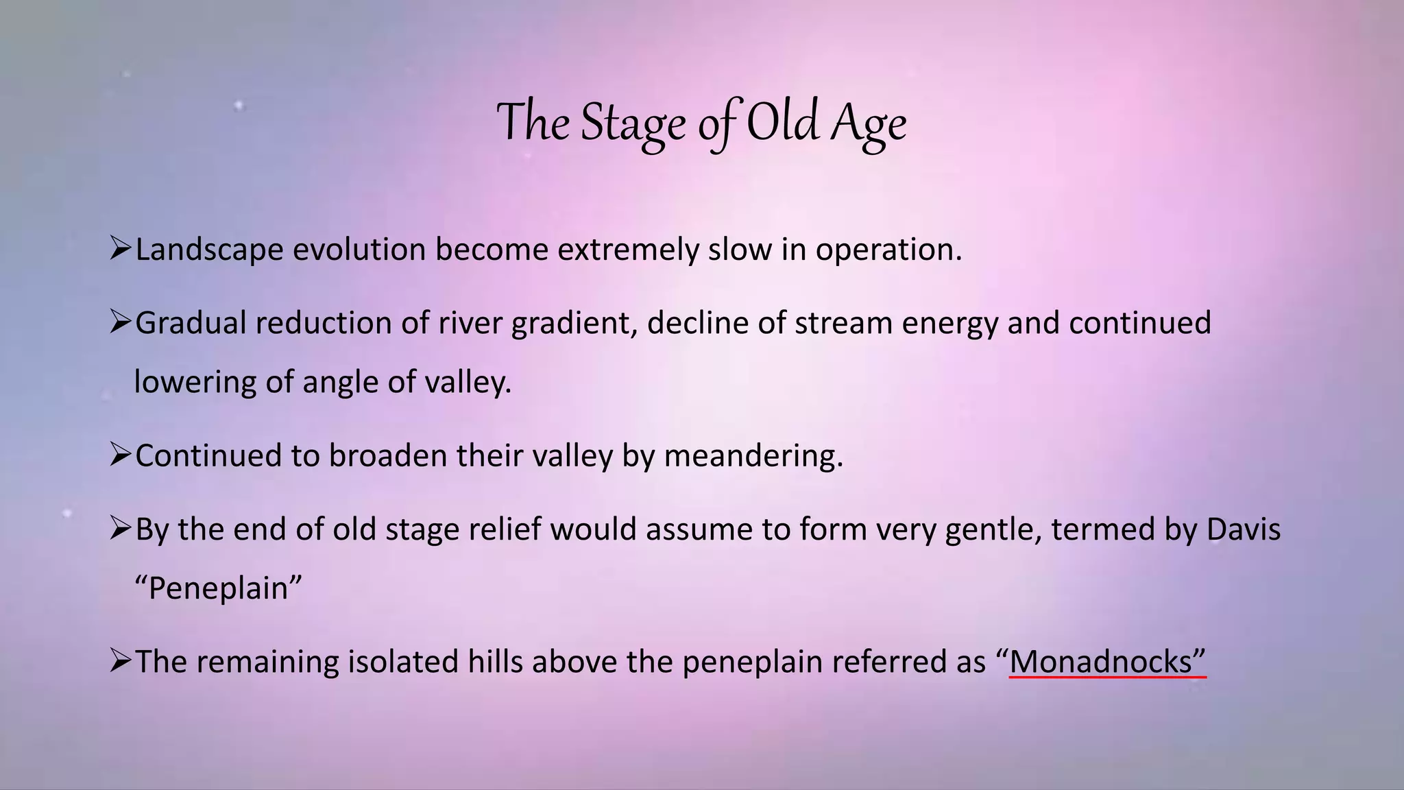 Cycle of erosion, davis and penk | PPTX