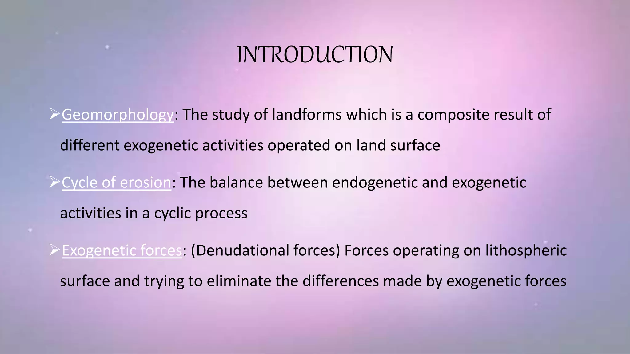 Cycle of erosion, davis and penk | PPTX