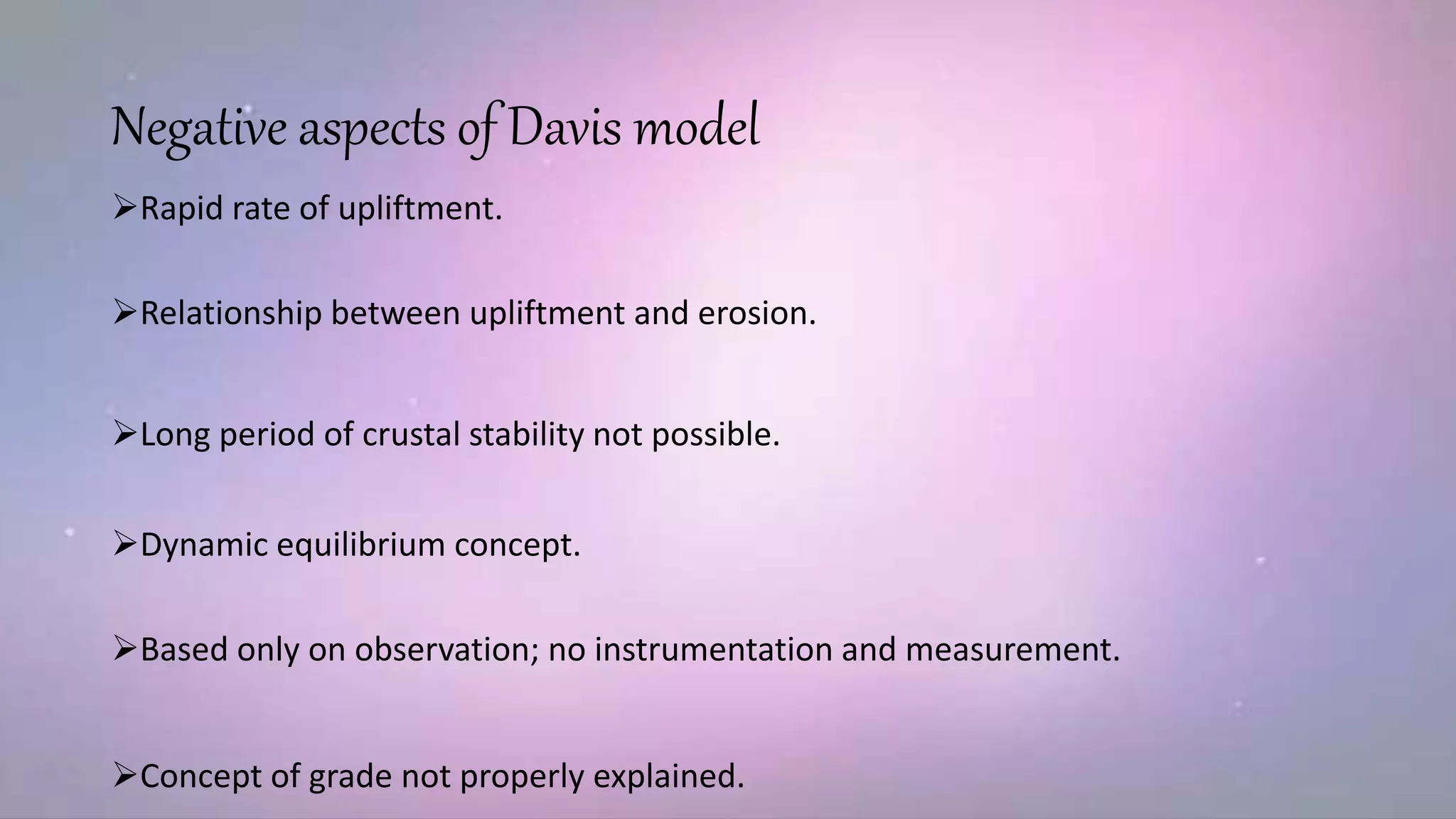 Cycle of erosion, davis and penk | PPTX