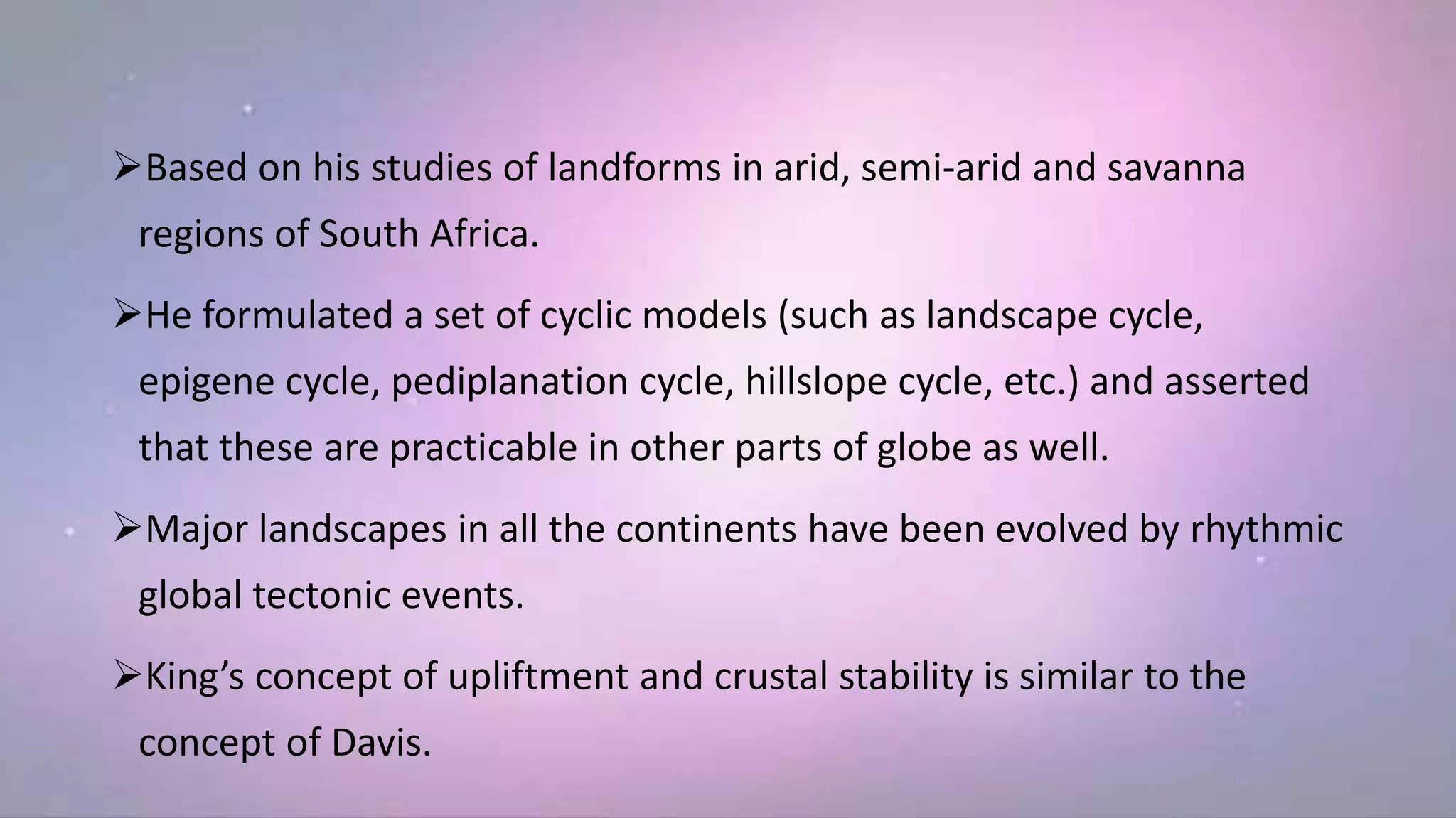 Cycle of erosion, davis and penk | PPTX