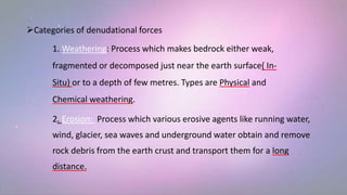 Cycle of erosion, davis and penk | PPTX