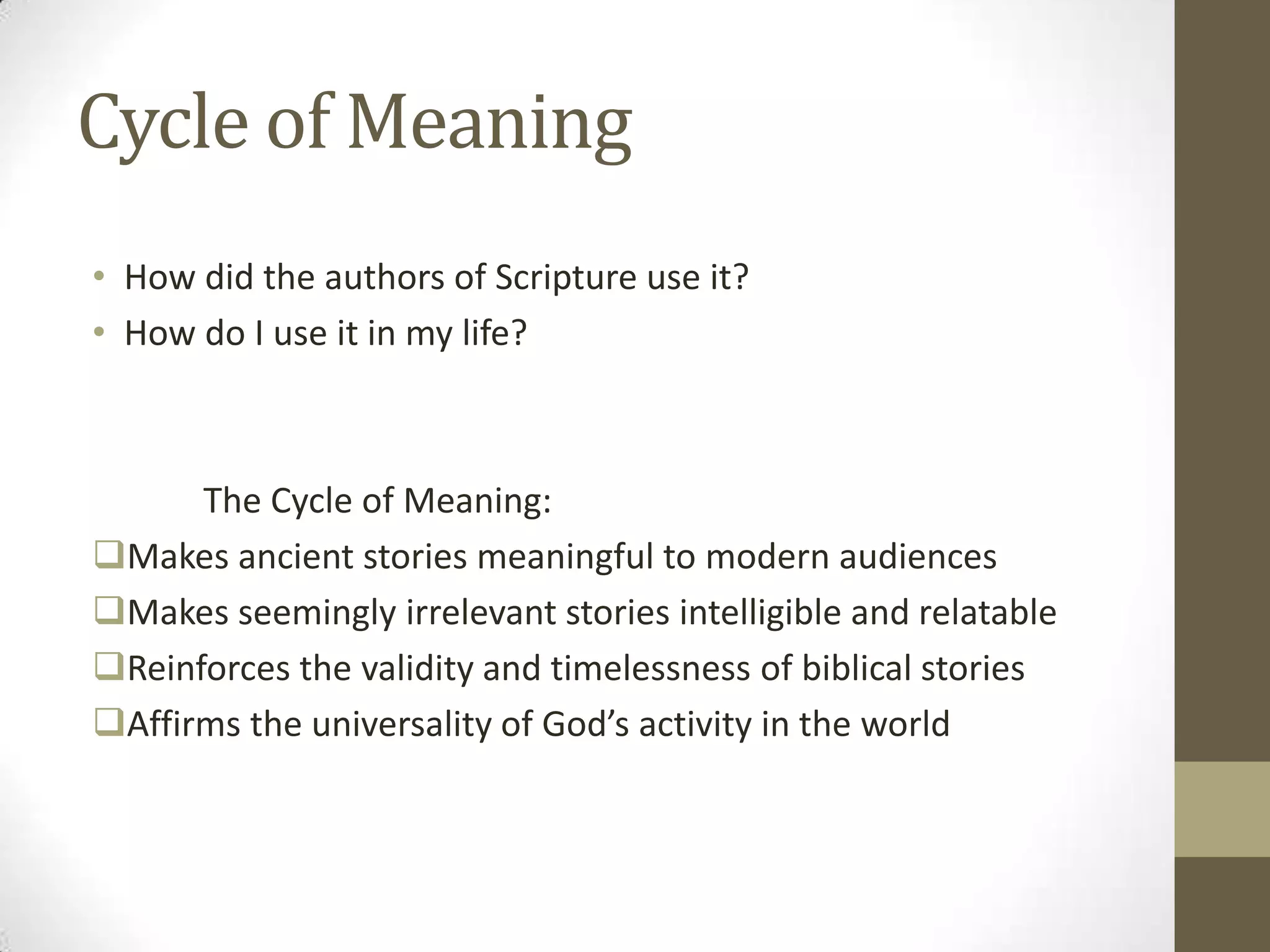 Cycle of Meaning slides | PPTX