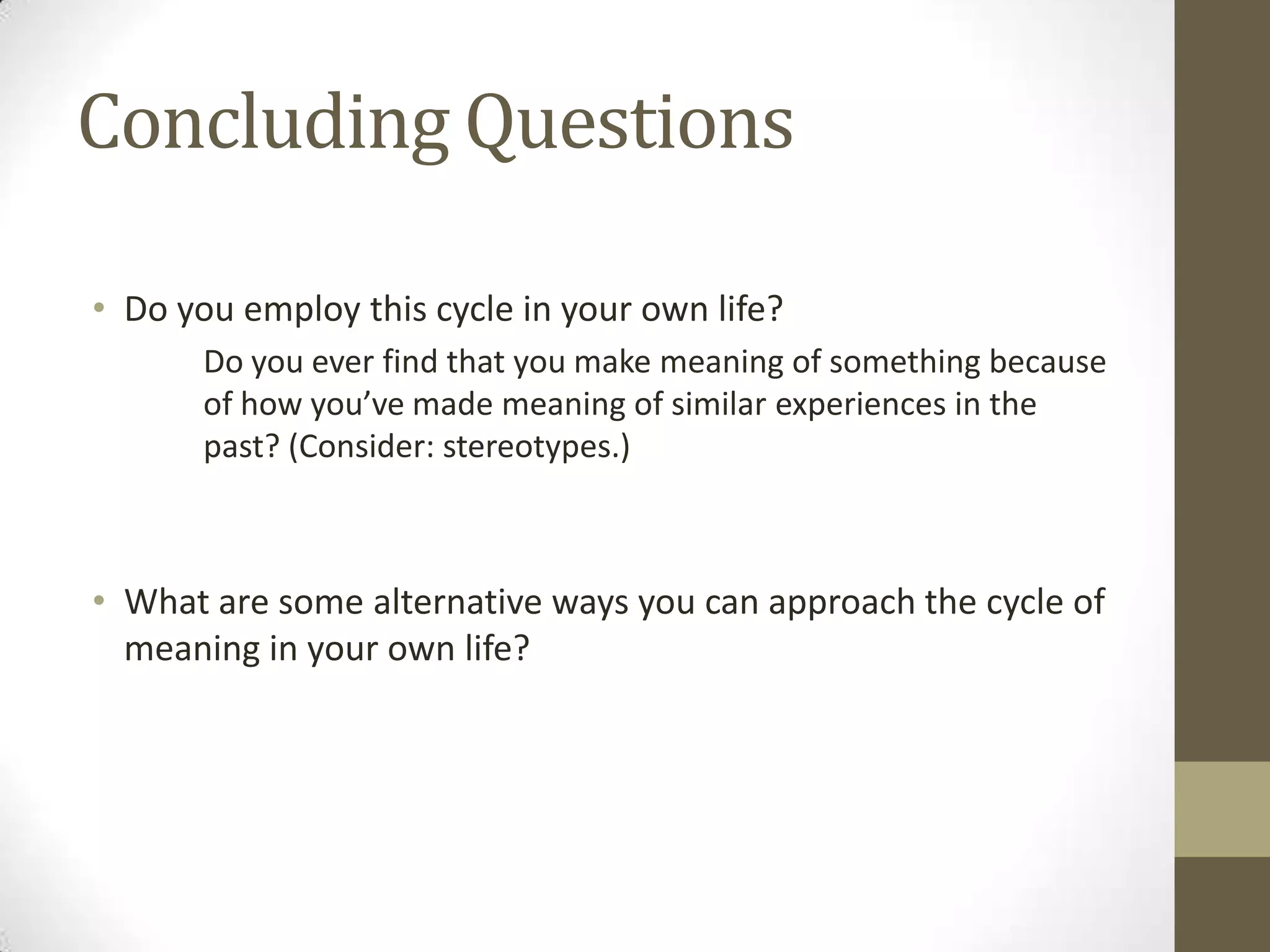 Cycle of Meaning slides | PPTX