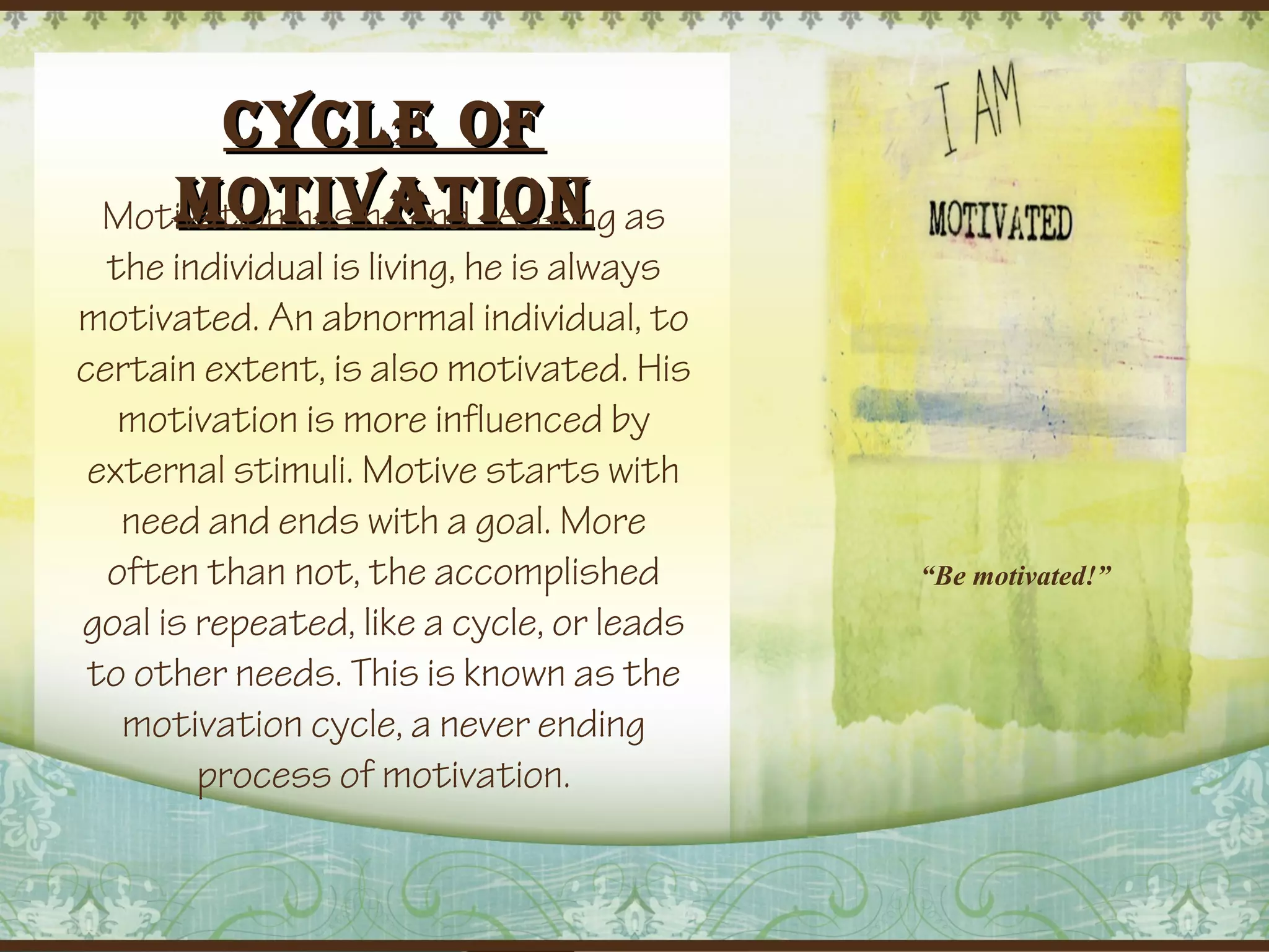 Cycle of motivation | PPT