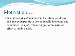 Cycle of motivation | PPTX