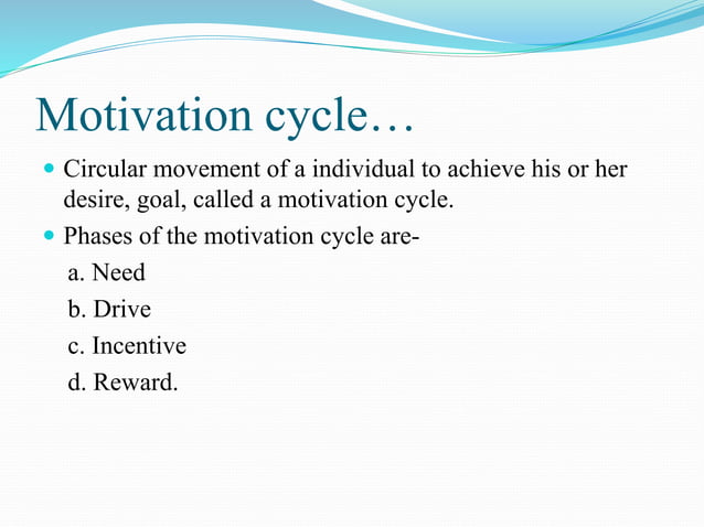 Cycle of motivation | PPTX