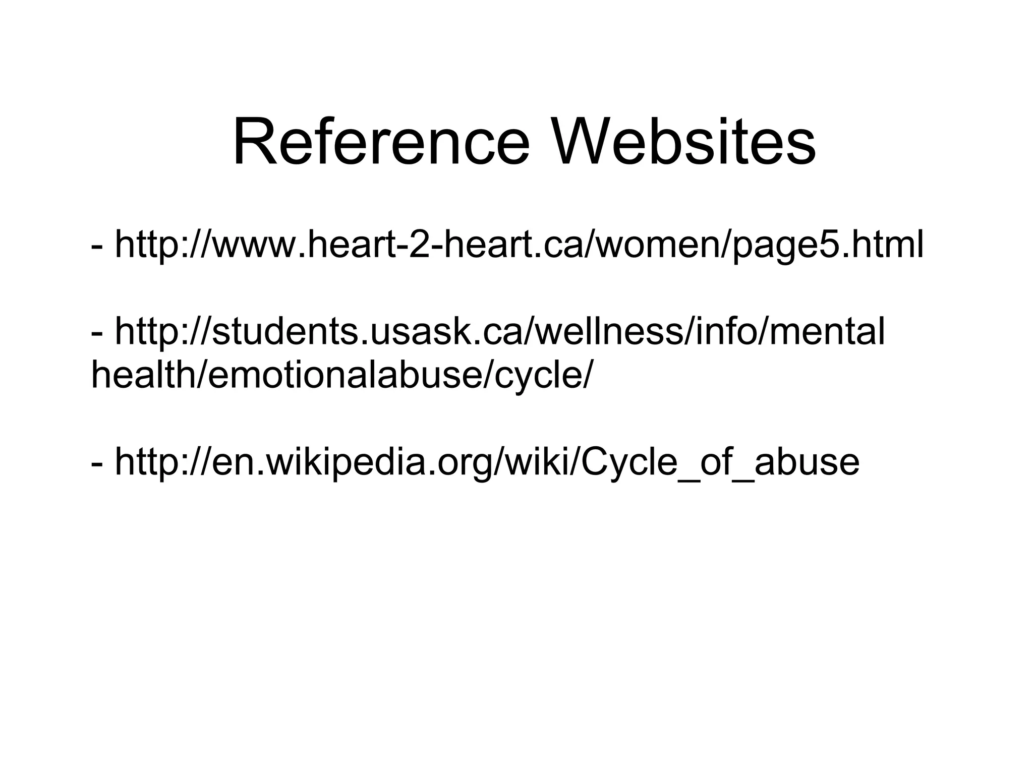 Cycle Of Abuse | PPT