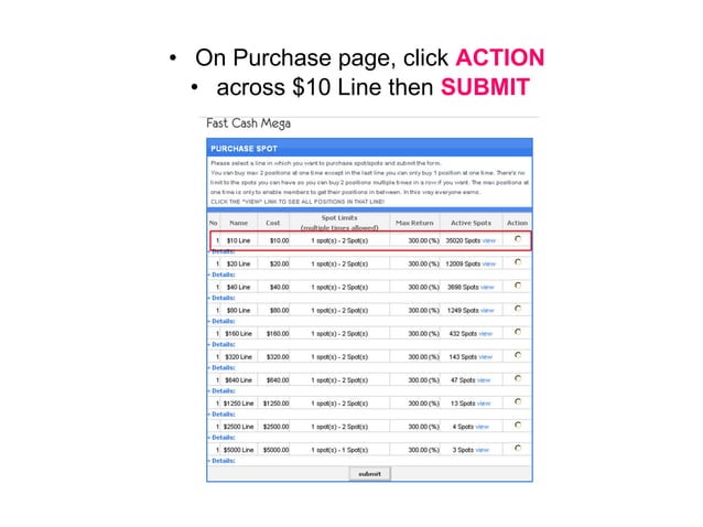 Cycler spot purchase | PPT