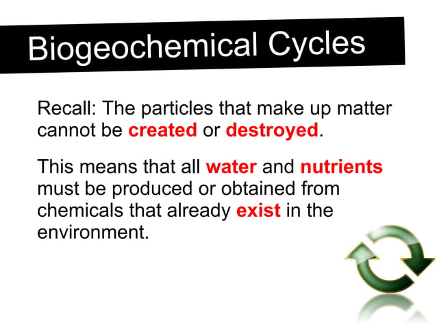 Cycling of Matter in Ecosystems | PPT