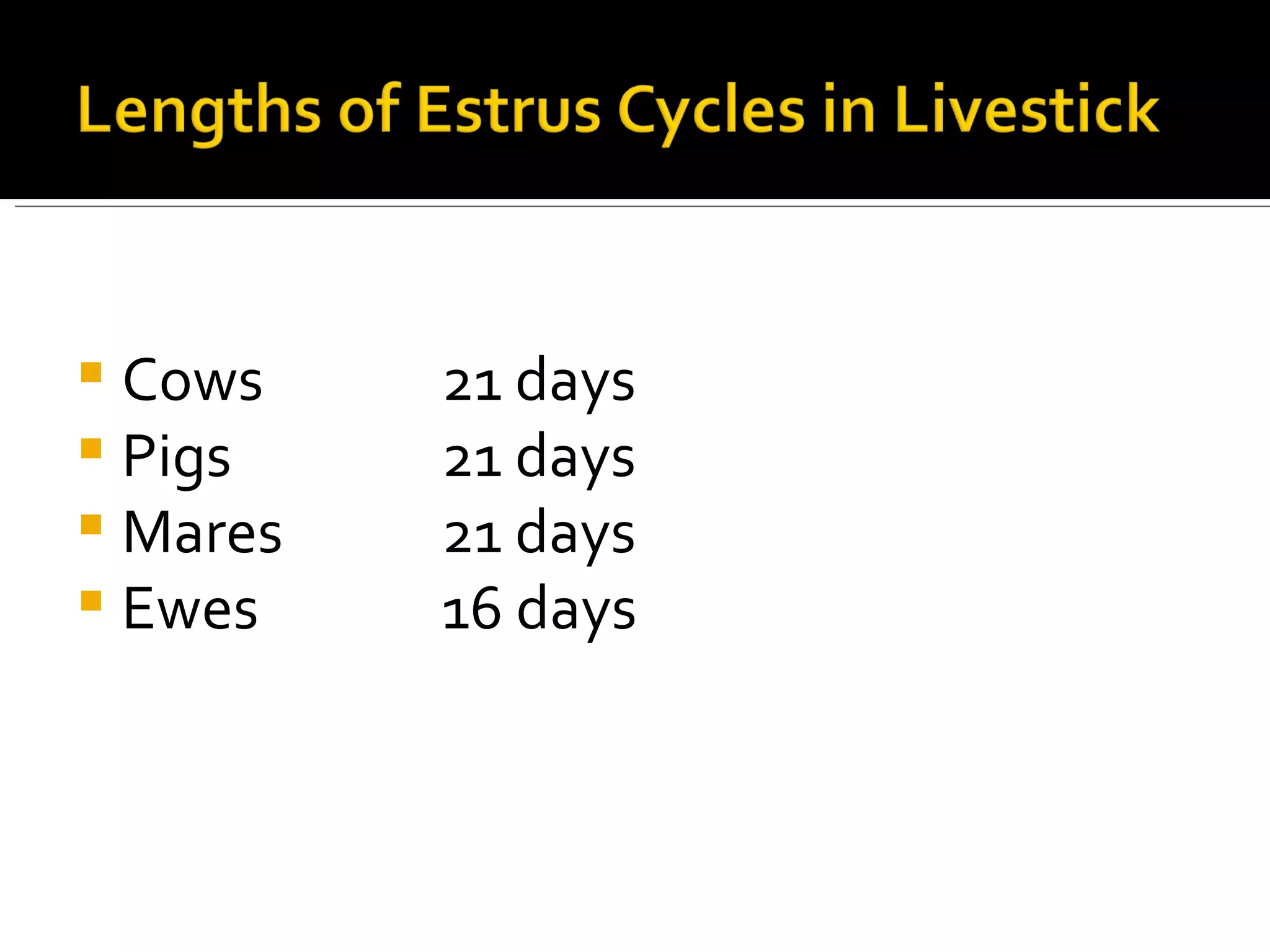 Animal Reproductive Cycles | PPT