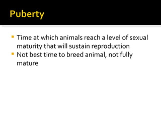 Animal Reproductive Cycles | PPT