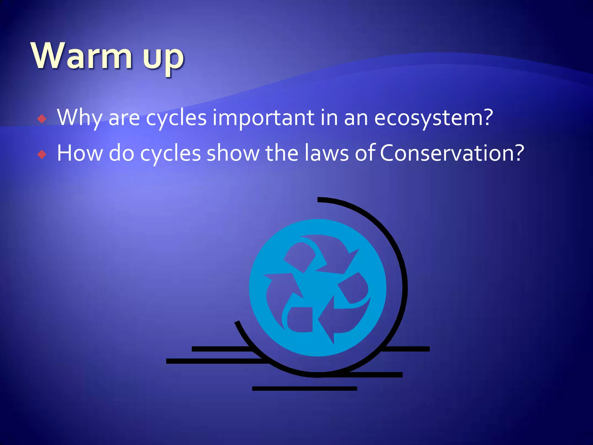 Cycles in an ecosystem | PPTX