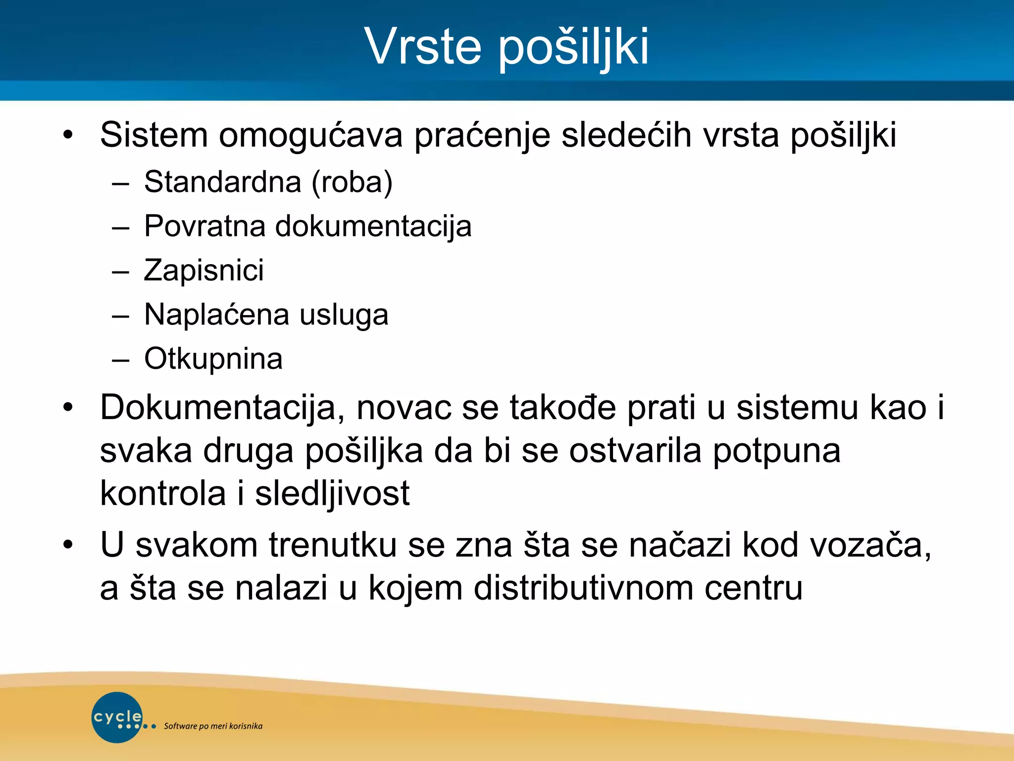 Track and trace sistem u podršci logističkim operacijama - Aleksandar ...