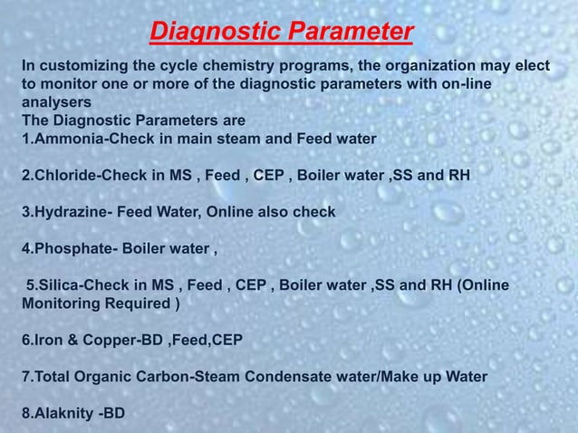 Boiler Cycle water chemistry by Sudhanshu Dash | PPTX | Chemistry | Science