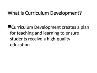 Cyclical Models of Curriculum Development.pptx | Education