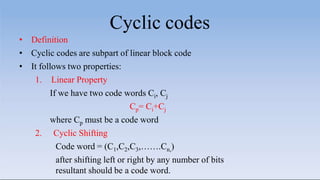 Cyclic code non systematic | PPT