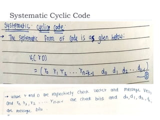 Introduction to Cyclic Code with example.pptx