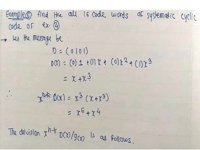 Introduction to Cyclic Code with example.pptx