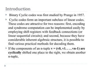 Introduction to Cyclic Code with example.pptx