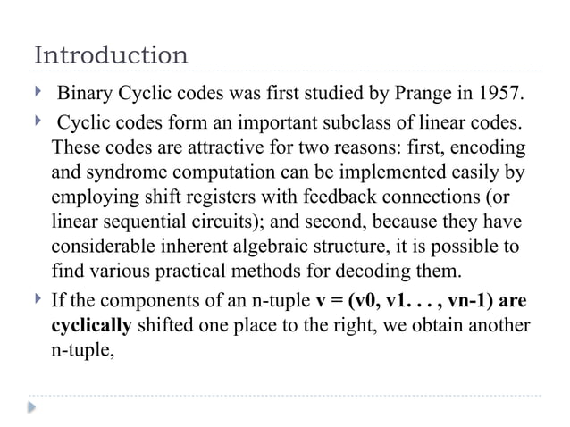 Introduction to Cyclic Code with example.pptx