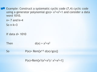 Cyclic code systematic | PPTX