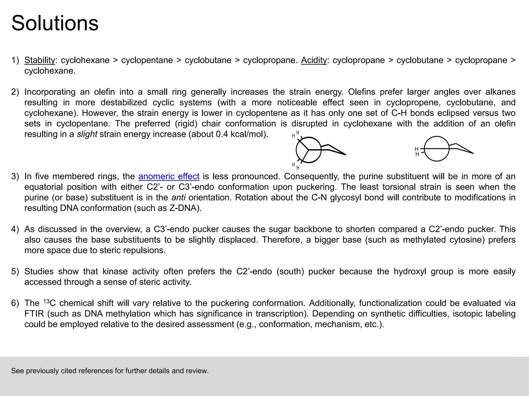 Cyclic conformation and nucleic acid sugar puckering | PPTX