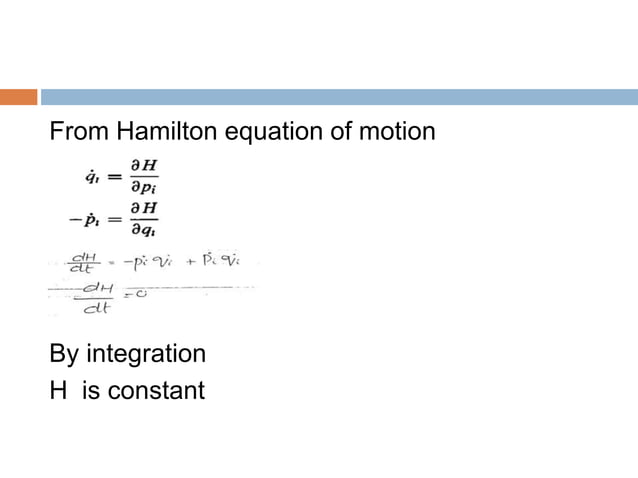 Cyclic coordinates and conservative theorem present ation by haseeb | PPT
