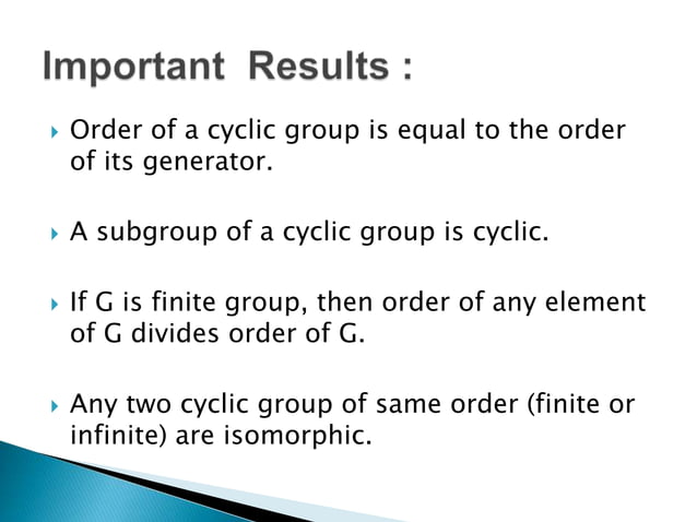 Cyclic group in music | PPT