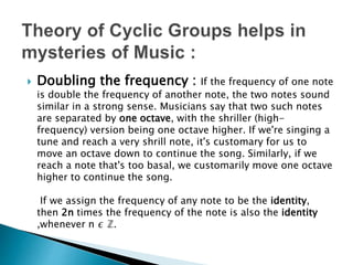 Cyclic group in music | PPTX