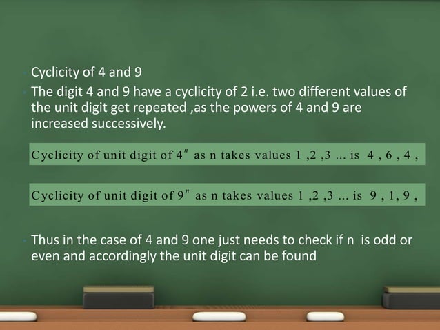 Cyclicity of unit digit | PPTX