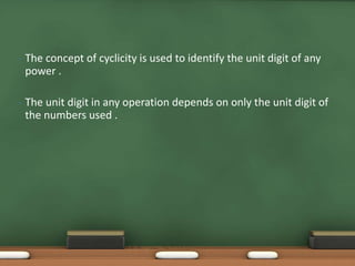 Cyclicity of unit digit | PPTX
