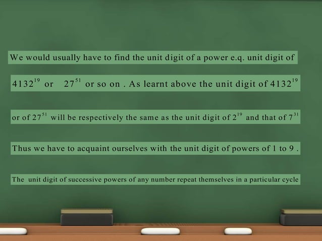 Cyclicity of unit digit | PPTX
