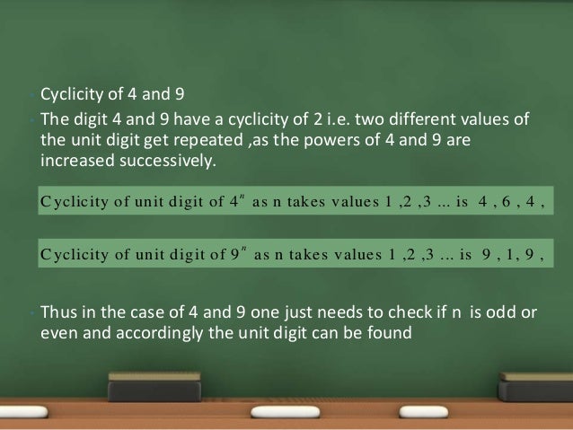 Cyclicity Of Unit Digit 