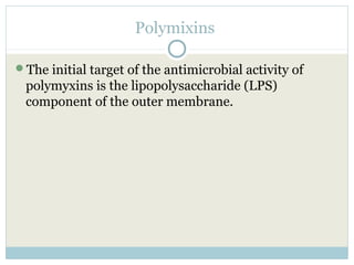 Cyclic lipopeptides, folate antagonists, licosamide, polymixins | PPT
