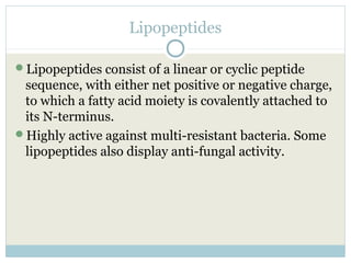 Cyclic lipopeptides, folate antagonists, licosamide, polymixins | PPT