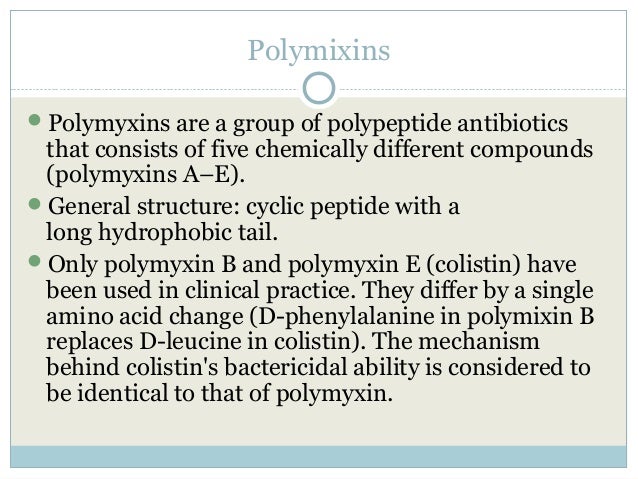 Cyclic lipopeptides, folate antagonists, licosamide, polymixins