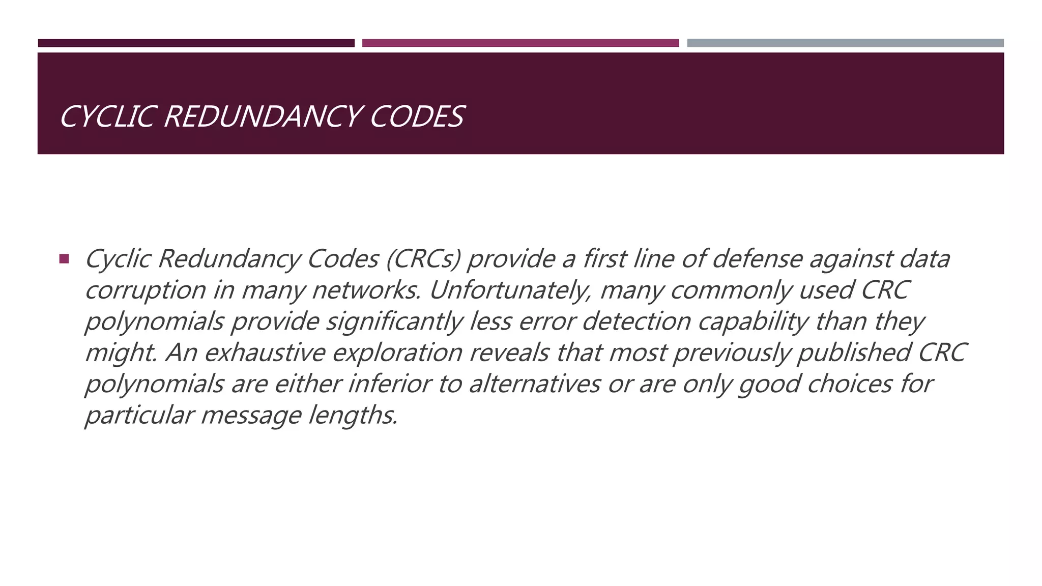 Cyclic Redundancy Check Pptx