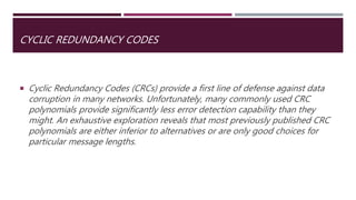 Cyclic redundancy check | PPTX