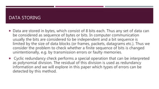 Cyclic redundancy check | PPTX