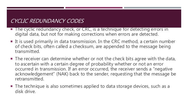 Cyclic Redundancy Check