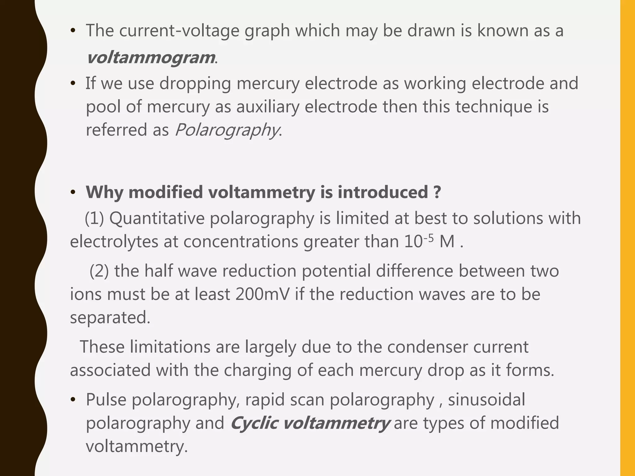 Cyclic voltammetry | PPTX