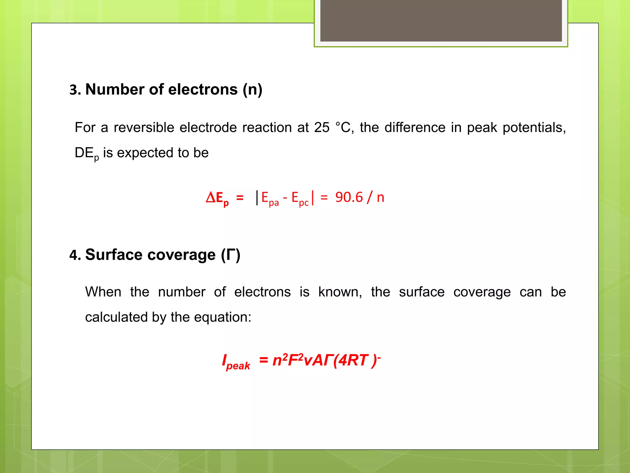 Cyclic Voltammetry: Principle, Instrumentation & Applications | PPTX