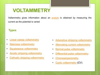 Cyclic Voltammetry: Principle, Instrumentation & Applications | PPTX