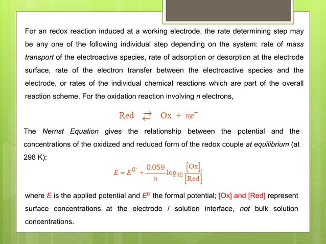 Cyclic Voltammetry: Principle, Instrumentation & Applications | PPTX ...