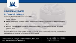 Cyclizine Hydrochloride - Summary of Product Characteristics | PPT