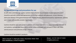 Cyclizine Hydrochloride - Summary of Product Characteristics | PPTX