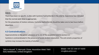 Cyclizine Hydrochloride - Summary of Product Characteristics | PDF